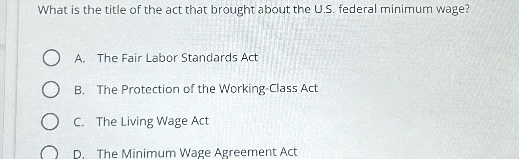 Solved What is the title of the act that brought about the | Chegg.com