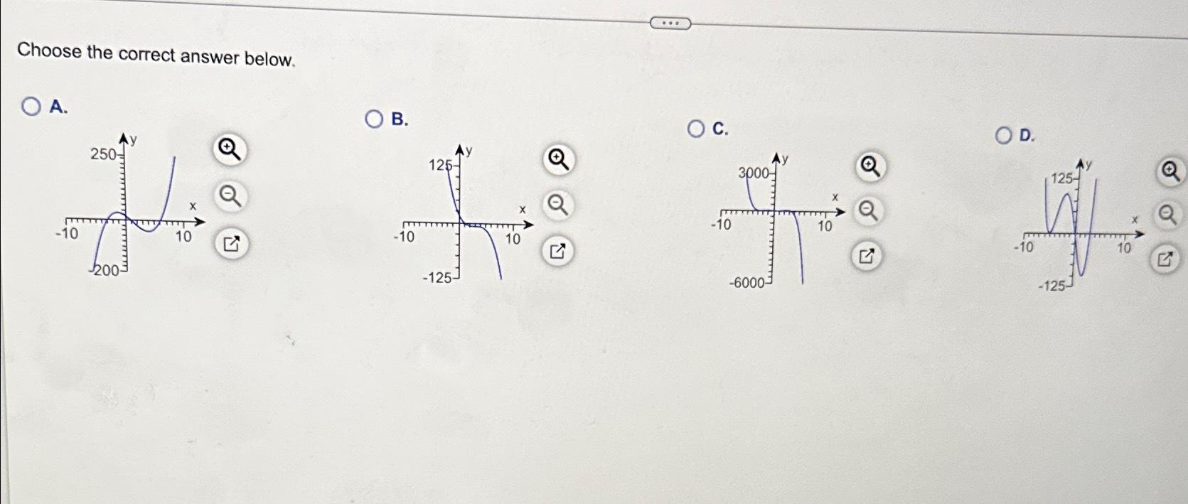 Choose the correct answer below.A.B.c.D. | Chegg.com