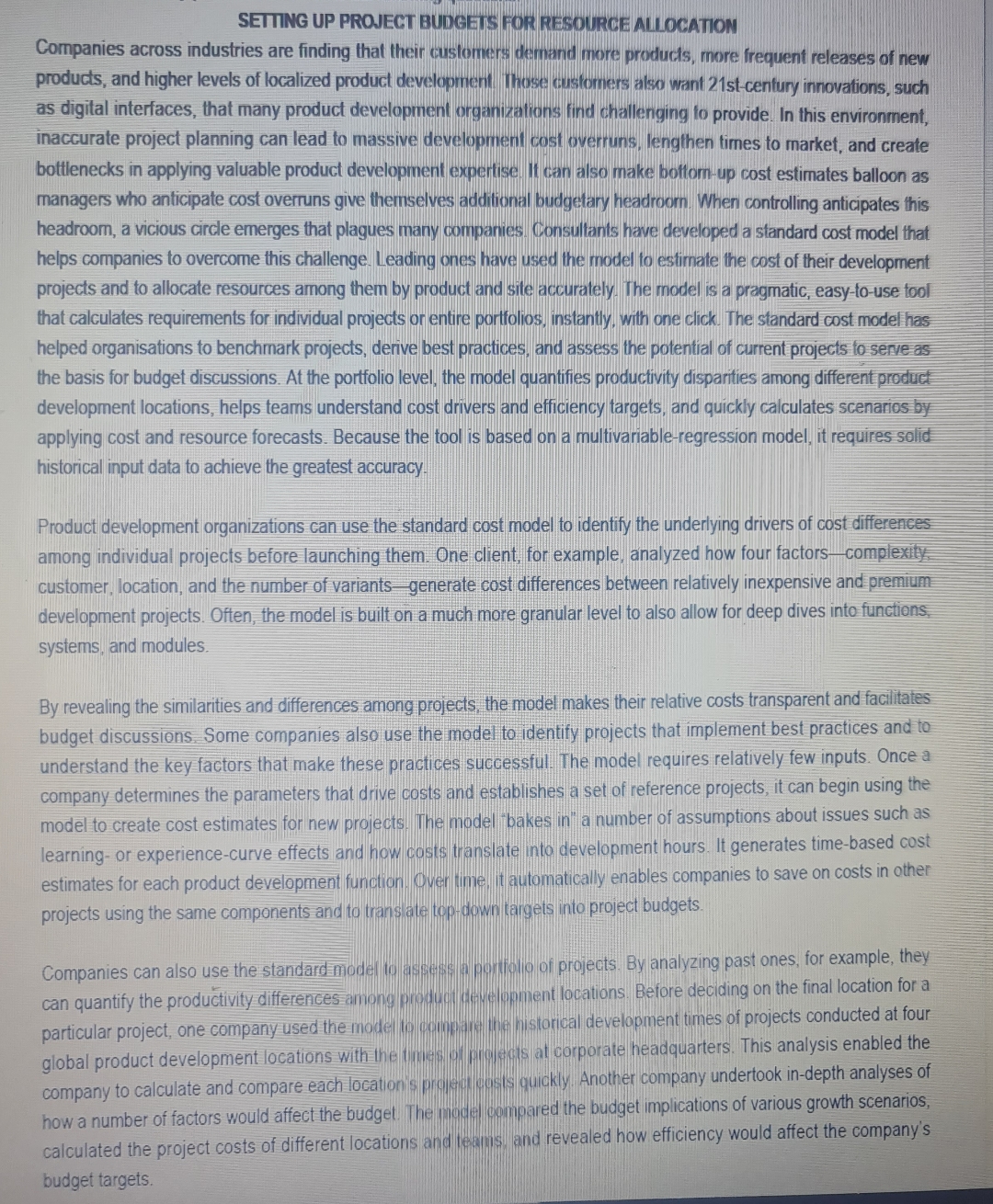 Solved 1.2. ﻿From a project budgeting context evaluate the | Chegg.com