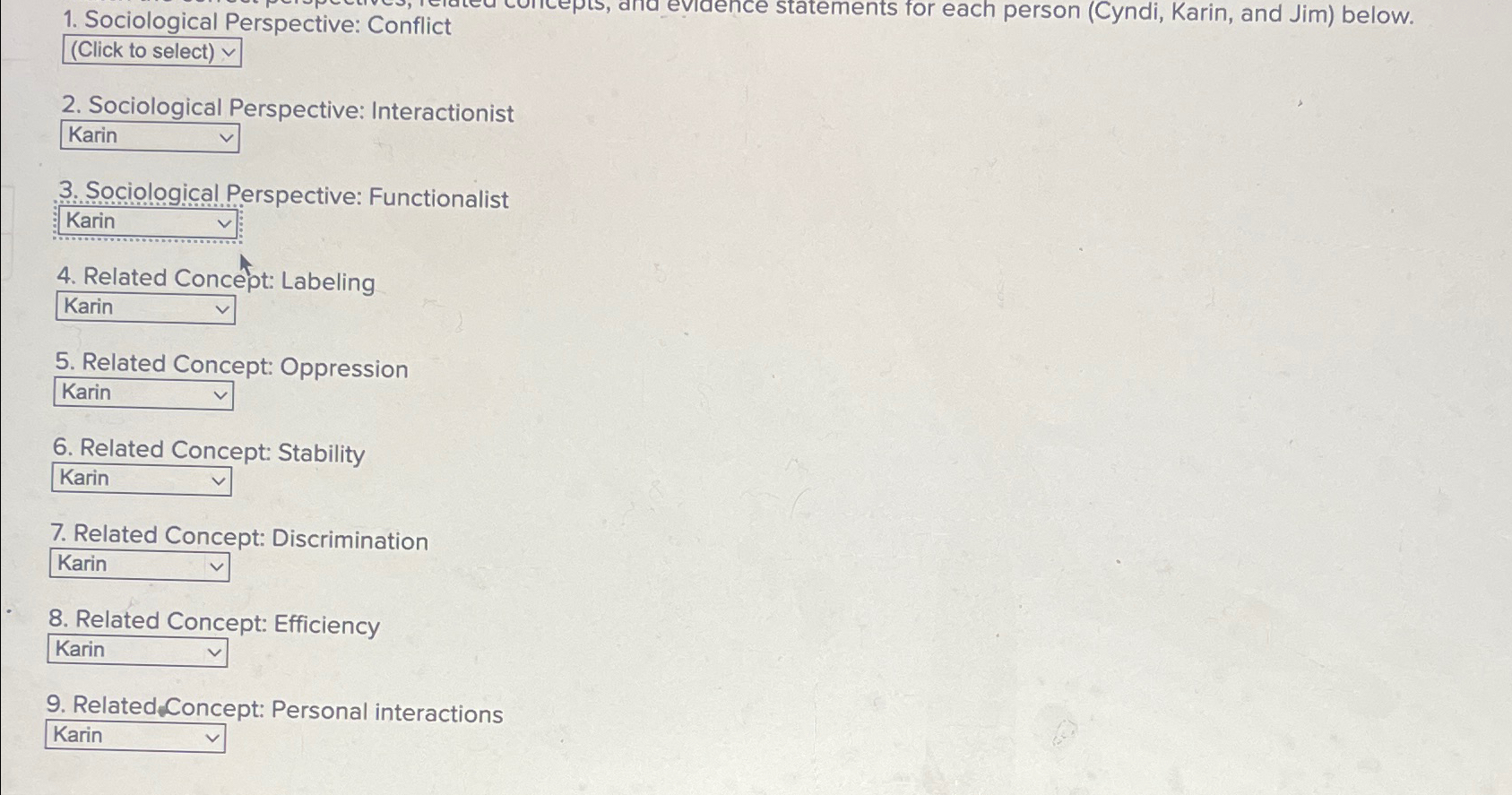 Solved Socioloaical Perspective: ConflictSociological | Chegg.com