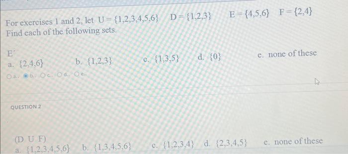 Solved For exercises 1 and 2 , let | Chegg.com