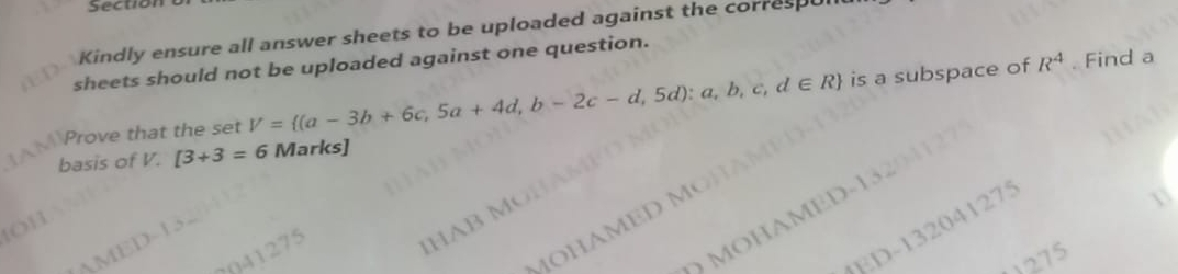 Solved Prove that the set ϵ R ﻿is a subspace of R4. ﻿Find a | Chegg.com