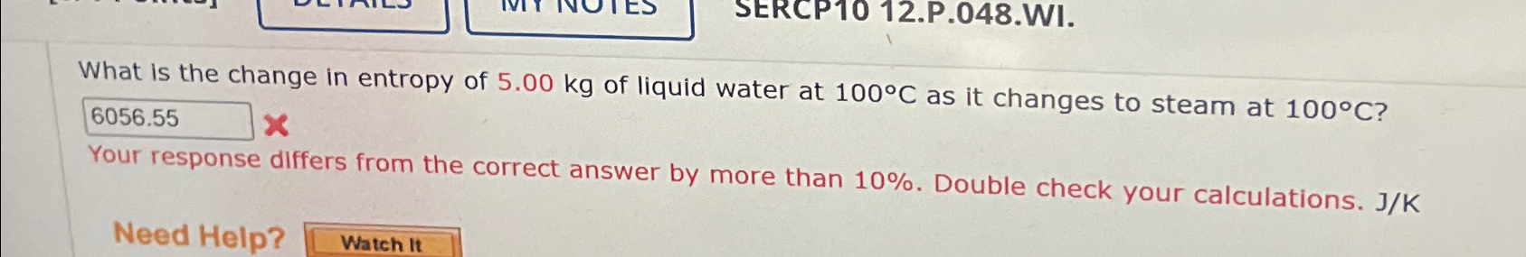 Solved What is the change in entropy of 5.00kg ﻿of liquid | Chegg.com