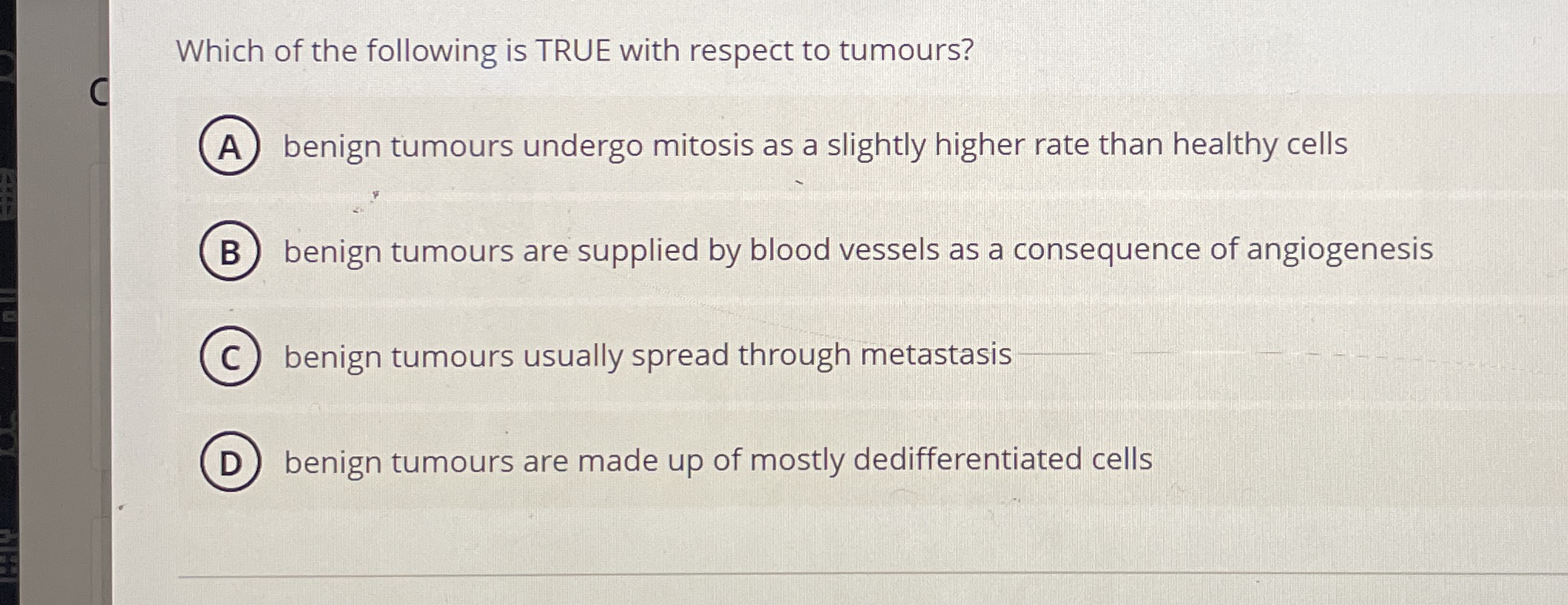 Solved Which of the following is TRUE with respect to | Chegg.com