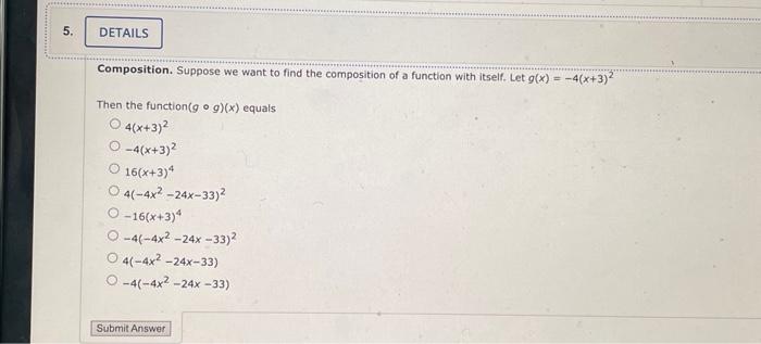 Solved Composition. Suppose we want to find the composition | Chegg.com