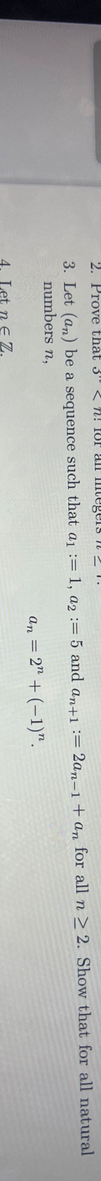 Let (an) ﻿be a sequence such that a1:=1,a2:=5 ﻿and | Chegg.com