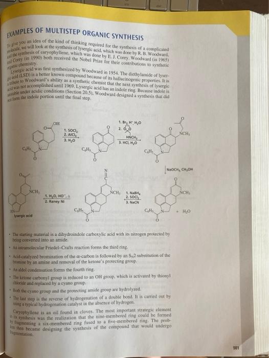 Solved EXAMPLES OF MULTISTEP ORGANIC SYNTHESIS you an idea | Chegg.com