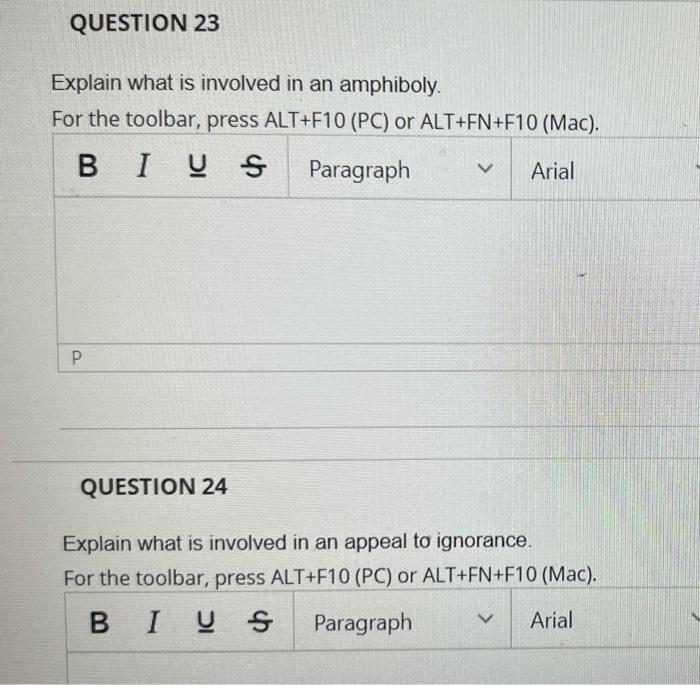 Solved QUESTION 23 Explain what is involved in an amphiboly. | Chegg.com