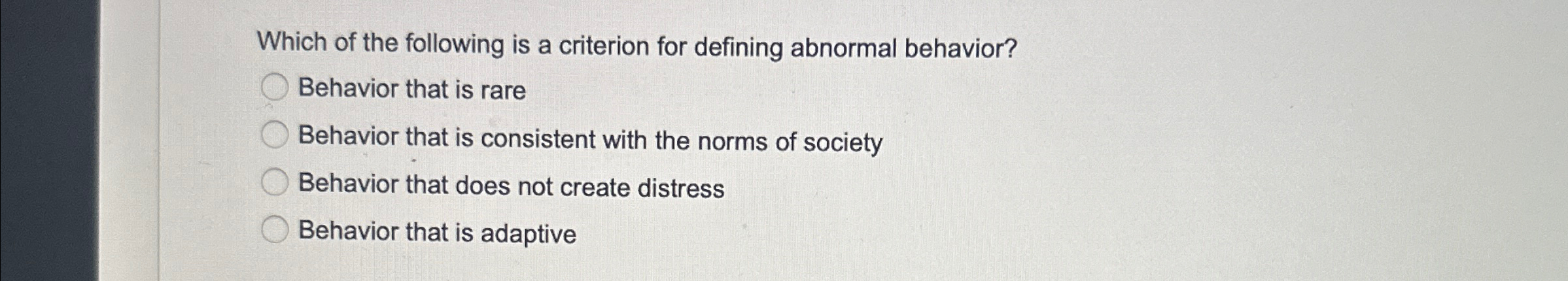 Solved Which of the following is a criterion for defining | Chegg.com