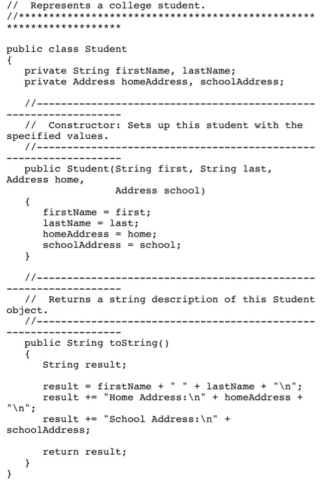 Solved 1. Modify the Student class presented to you as | Chegg.com