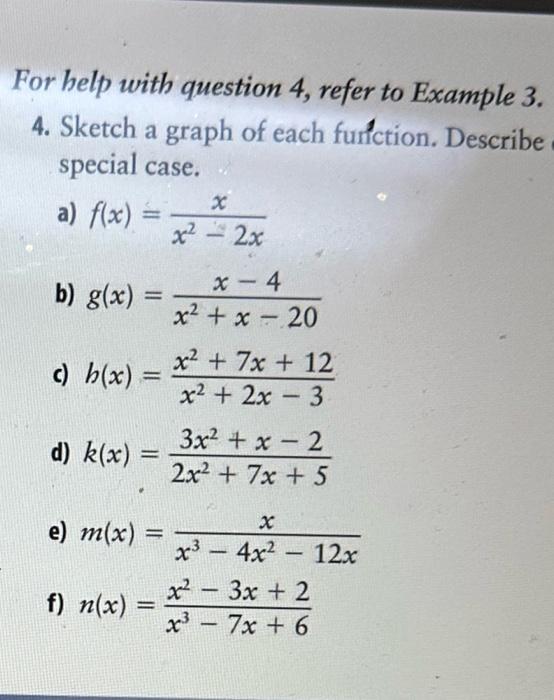 For help with question 4, refer to Example 3. 4. | Chegg.com