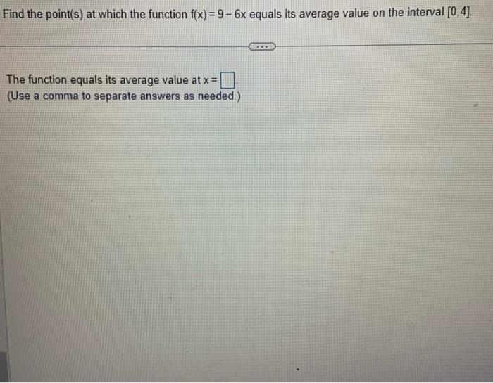 Solved Find the point(s) at which the function f(x)=9−6x | Chegg.com