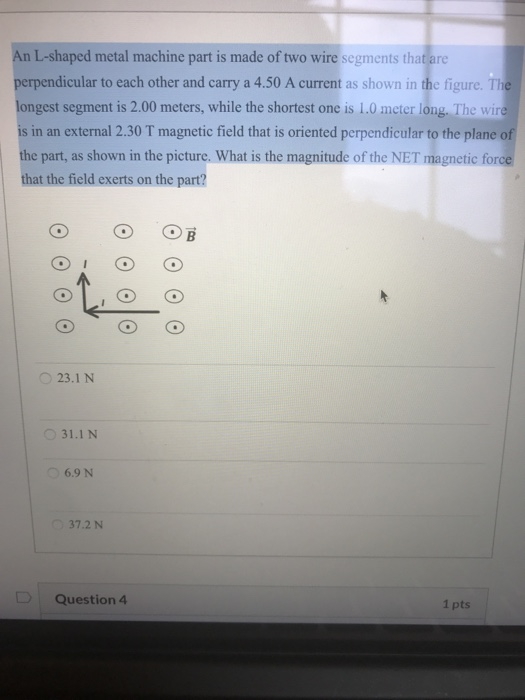 Solved An L-shaped metal machine part is made of two wire | Chegg.com