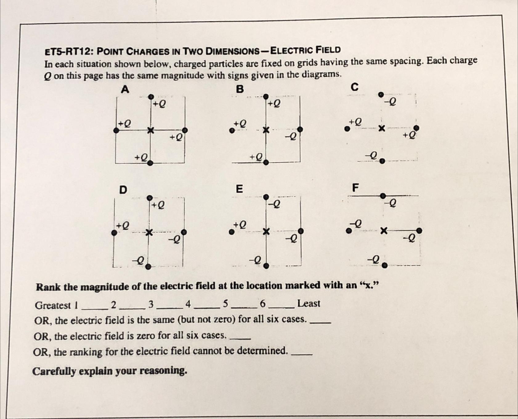 Solved ET5-RT12: POINT CHARGES IN TWO DIMENSIONS-ELECTRIC | Chegg.com