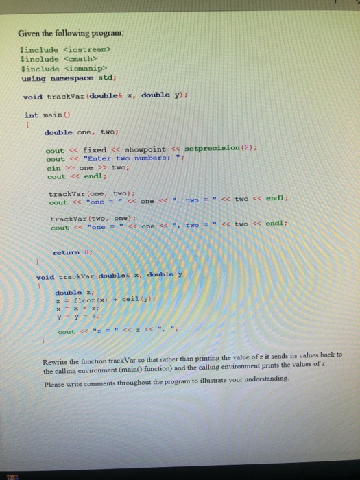 Solved can somemone please give me a basic coding that will | Chegg.com