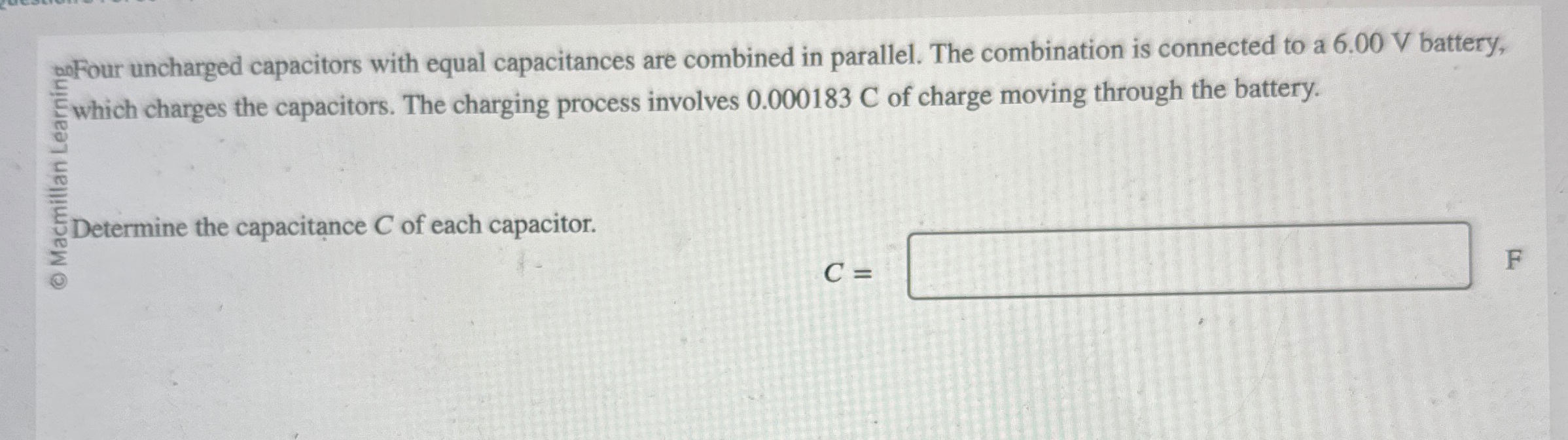 Solved moFour uncharged capacitors with equal capacitances | Chegg.com
