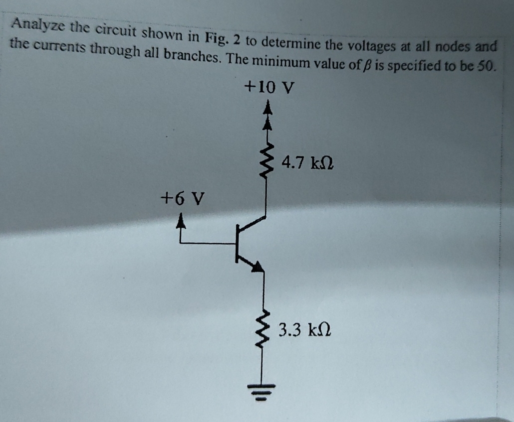 Solved Analyze the circuit shown in Fig. 2 ﻿to determine the | Chegg.com