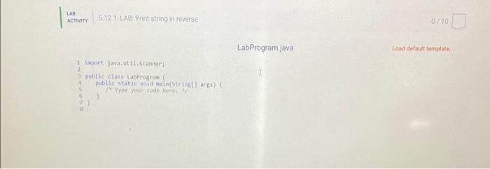 Solved 5 12 Lab Print String In Reverse Write A Program