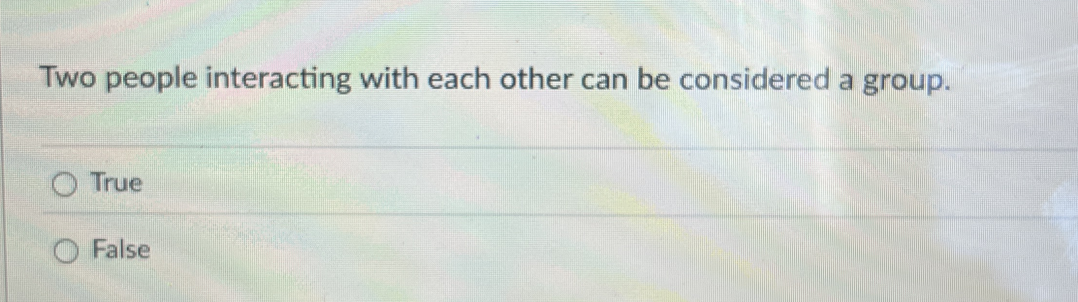 Solved Two people interacting with each other can be | Chegg.com
