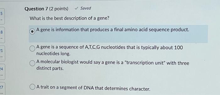 Solved Question 7 ( 2 points) Saved What is the best | Chegg.com
