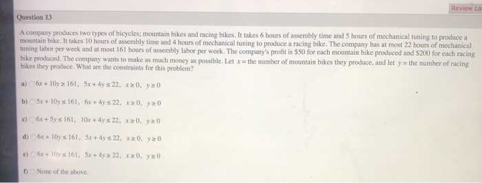 Solved Question 11 Given the following linear programming | Chegg.com