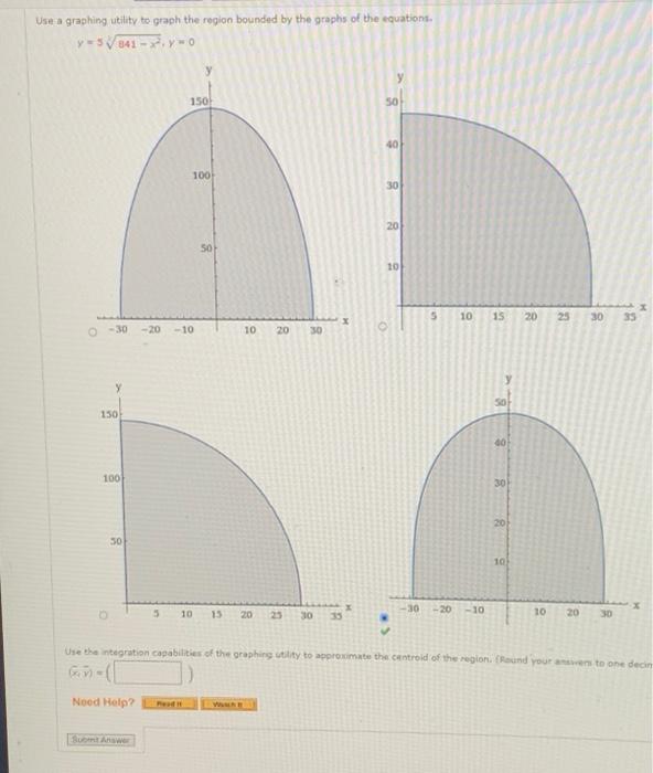 Solved Use a graphing utility to graph the region bounded by | Chegg.com