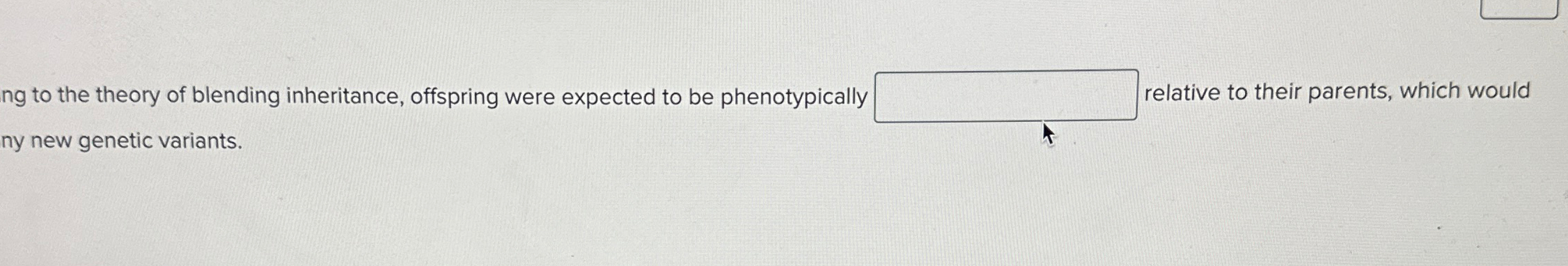 Solved ng to the theory of blending inheritance, offspring | Chegg.com