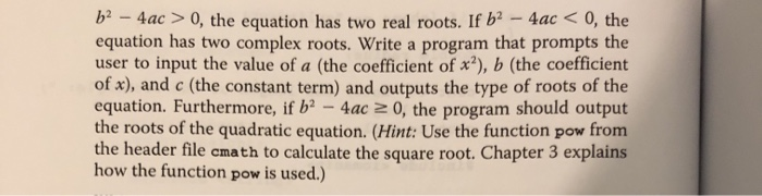 Solved The roots of the quadratic equation ax2 + bx + c = 0, | Chegg.com