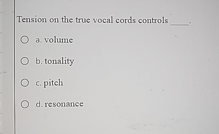 Solved Tension on the true vocal cords controls q,a. | Chegg.com
