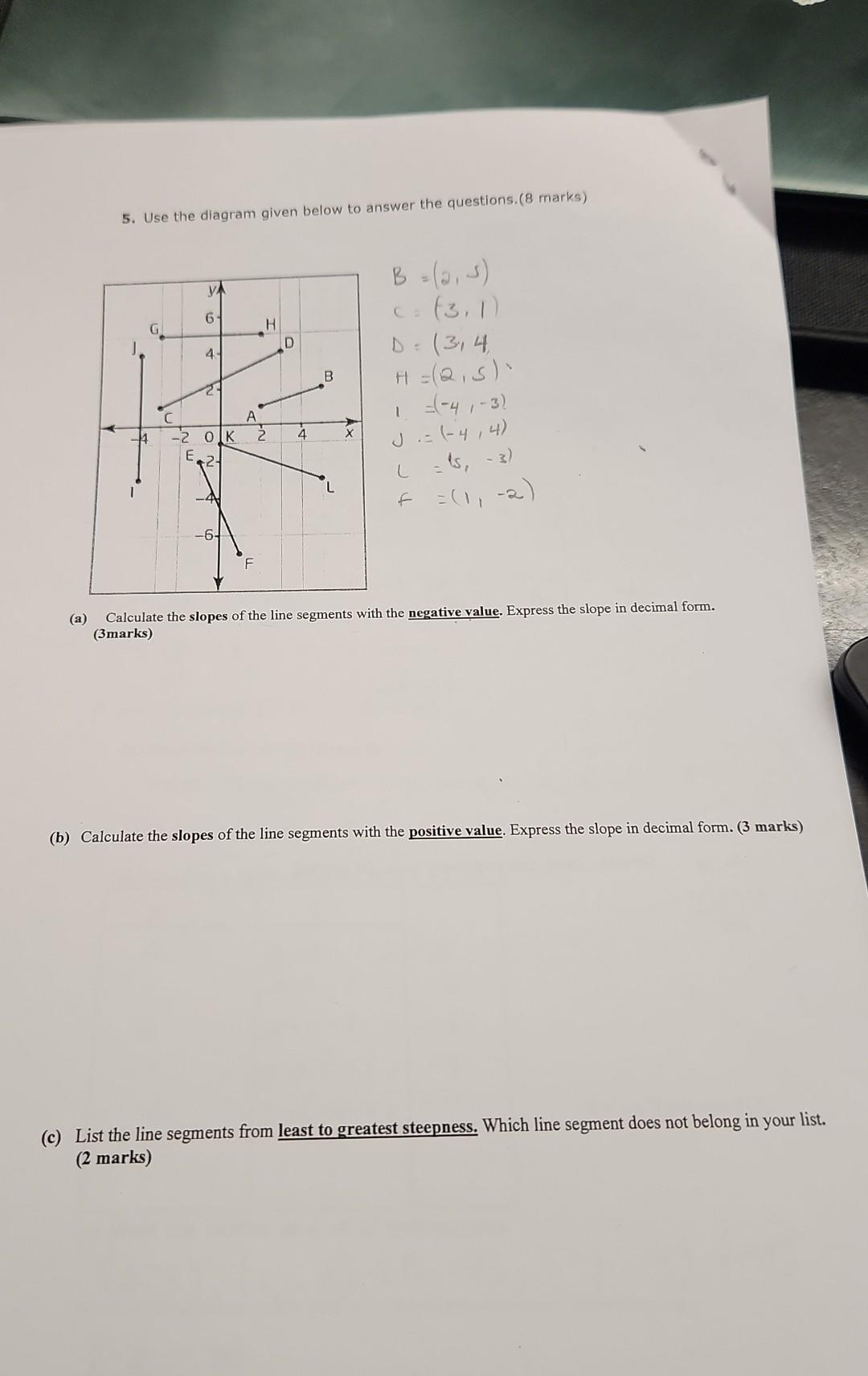 Solved 5. Use the diagram given below to answer the | Chegg.com