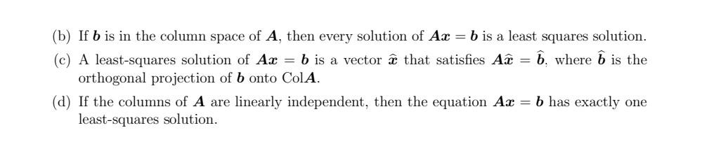 Solved 4. (12 points) A is an m×n matrix and b is in Rm. | Chegg.com