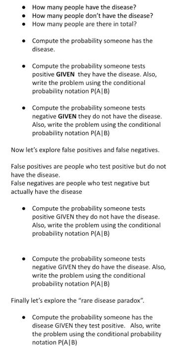 Solved Probabilities, Two-Way Tables, and "False Positives" | Chegg.com
