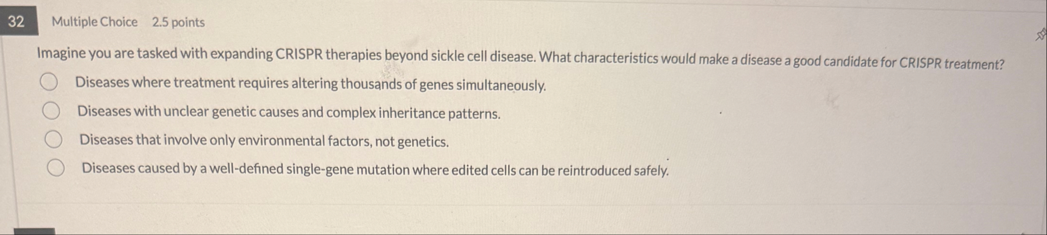 Solved 32Multiple Choice2.5 ﻿pointsImagine you are tasked | Chegg.com