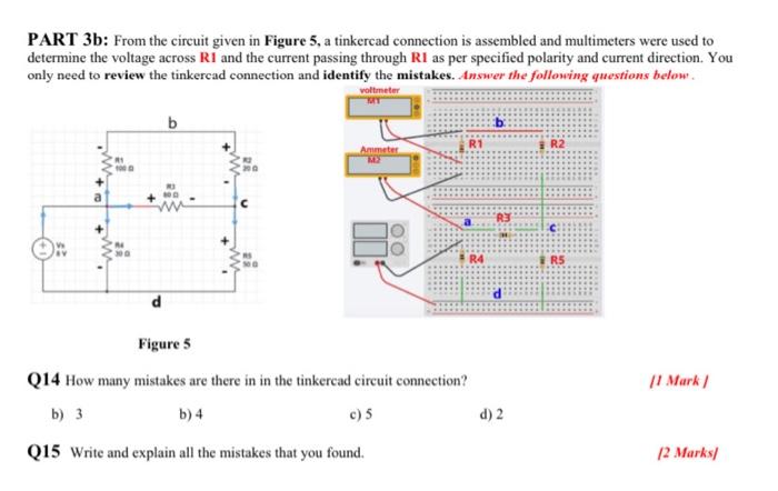 Solved Part 3: Tinkercad and PSPICE Total = 9 MARKS PART 3a: | Chegg.com