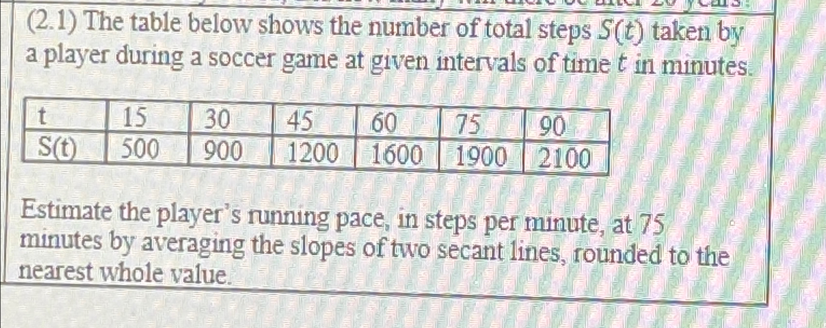 Solved (2.1) ﻿The table below shows the number of total | Chegg.com