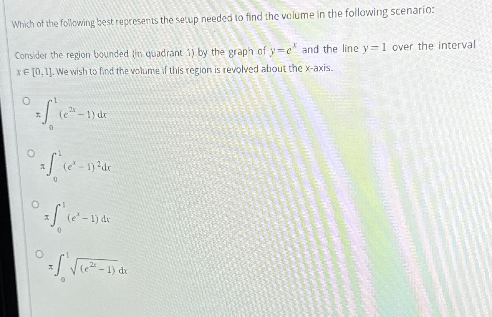 Solved Which of the following best represents the setup | Chegg.com