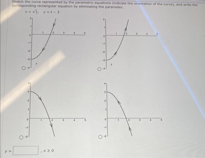 Solved Sketch the curve represented by the parametric | Chegg.com