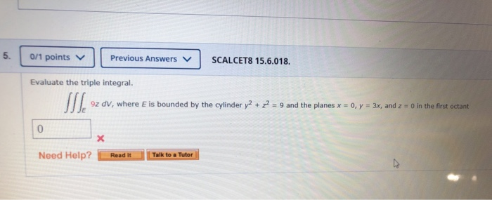 Solved Evaluate the triple integral. z dv, where E is | Chegg.com