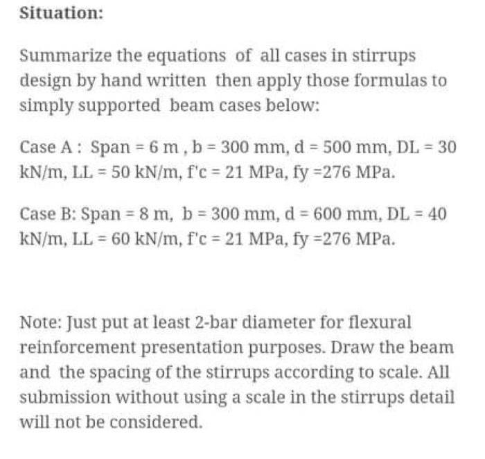 Solved Situation: Summarize the equations of all cases in | Chegg.com