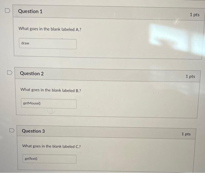 Solved Answer the questions by filling in the lettered | Chegg.com