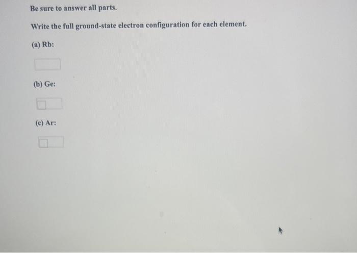 Solved Be Sure To Answer All Parts Write The Full