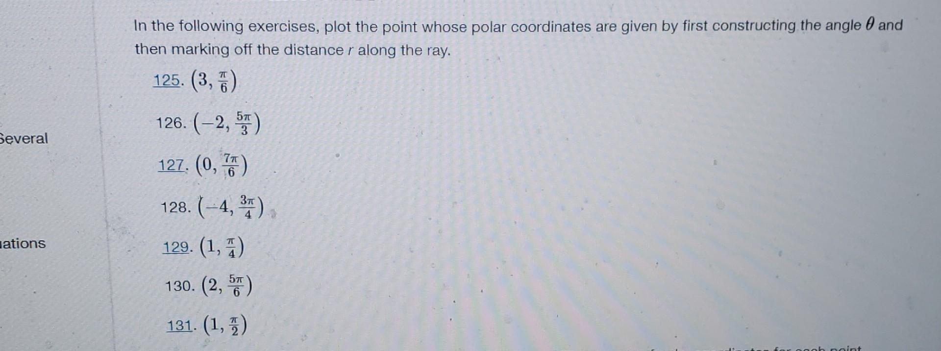 Solved In the following exercises, plot the point whose | Chegg.com