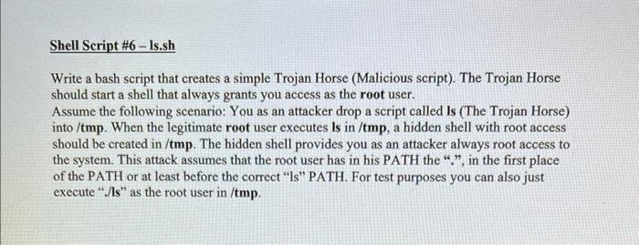 Solved Shell Script 6 1ssh Write A Bash Script That