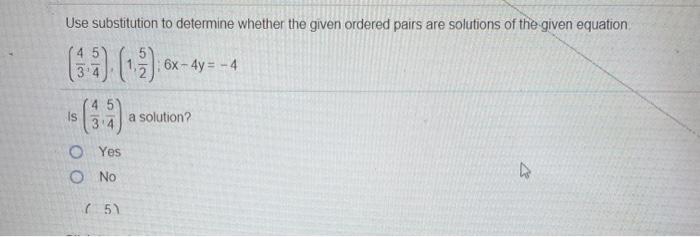 Solved Use substitution to determine whether the given | Chegg.com