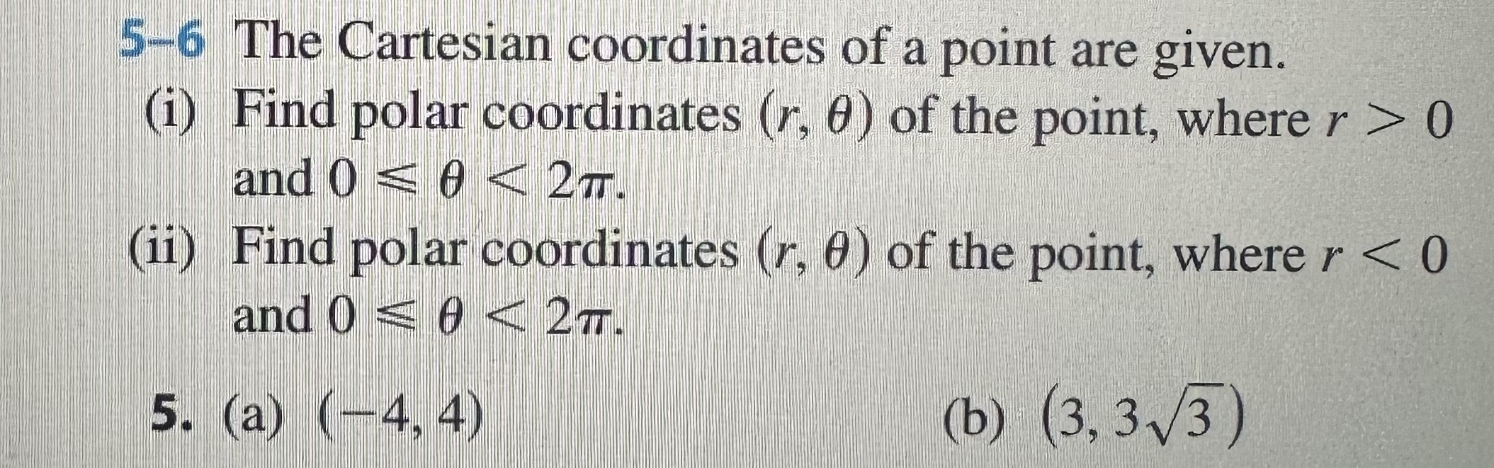 Solved 5-6 ﻿The Cartesian coordinates of a point are | Chegg.com