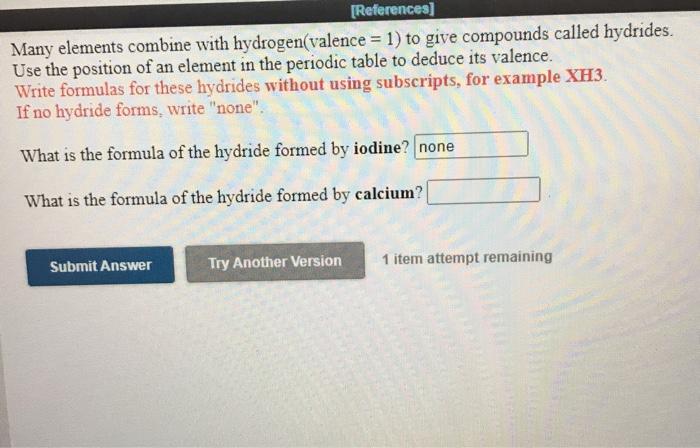 Solved [References) Many elements combine with | Chegg.com