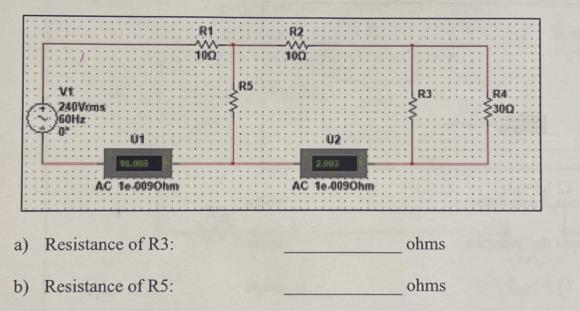 Solved Find the following. Values for U1 ﻿and U2 ﻿are 16.005 | Chegg.com