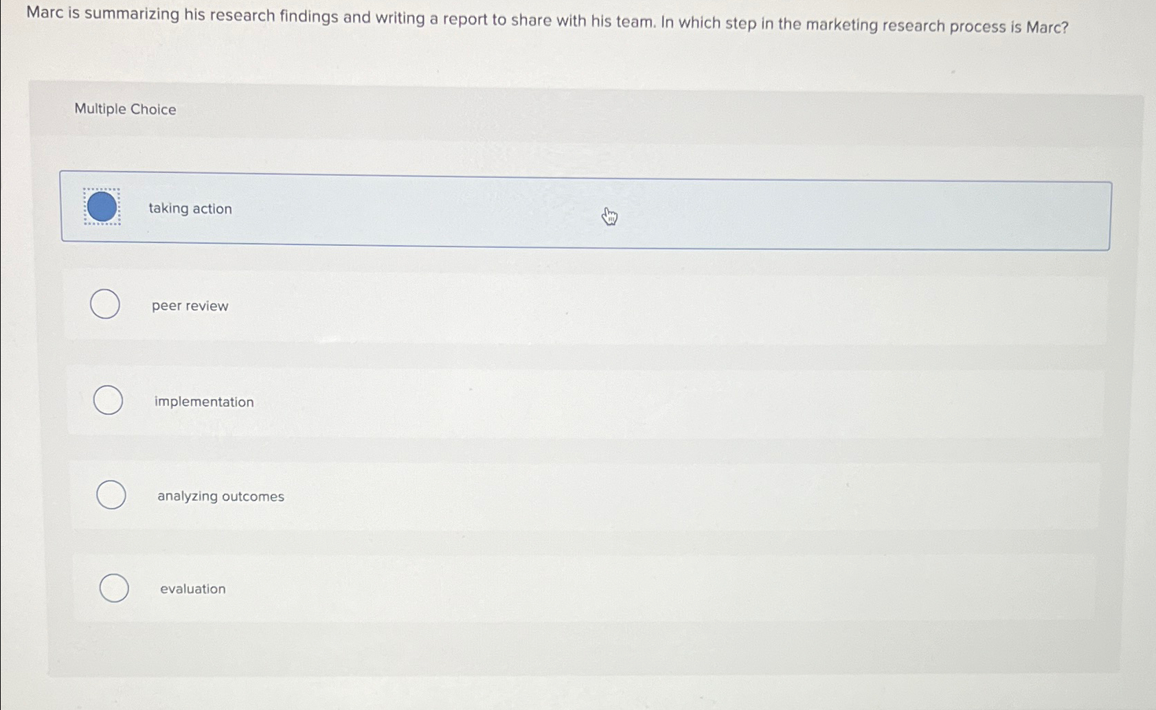 Solved Marc is summarizing his research findings and writing | Chegg.com