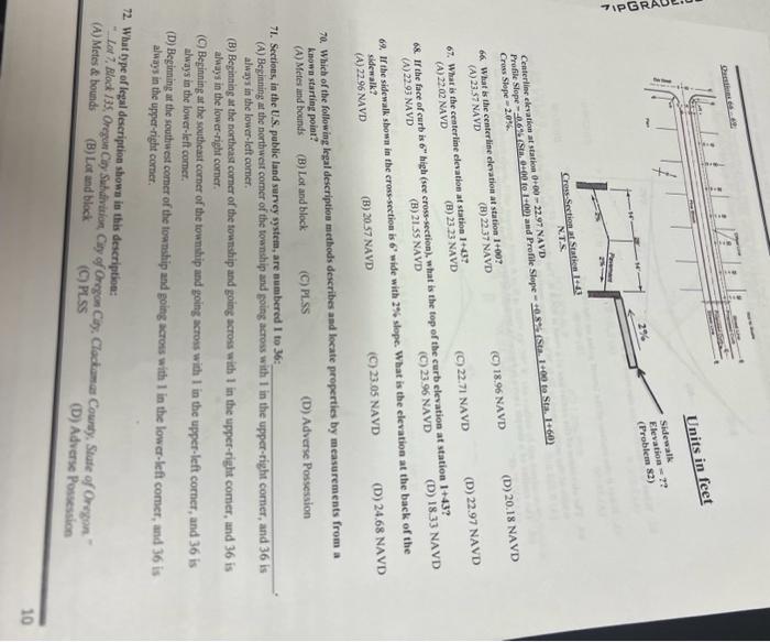 Solved Centeriline cievation at station 0+0,0 Profile Slope | Chegg.com