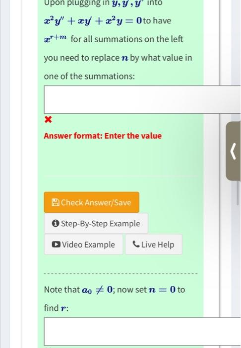 Solved Bessel's equation of order zero: x2y′′+xy′+x2y=0 For | Chegg.com